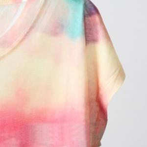 [grhjr418000110]gradient Tie-dye Render Cloud Female Triangle Short ...